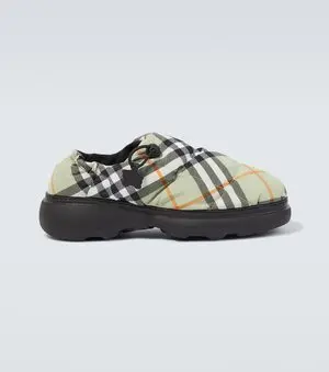 Burberry Check Quilted Mules - Multicoloured
