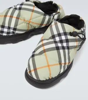 Burberry Check Quilted Mules - Multicoloured