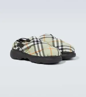 Burberry Check Quilted Mules