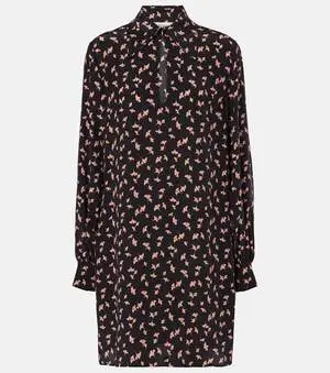 Chloé Floral Silk Chiffon Minidress