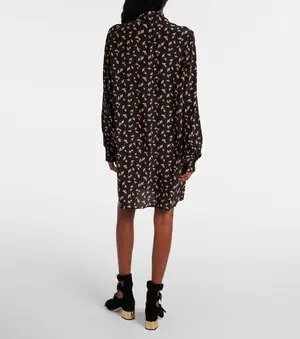 Chloé Floral Silk Chiffon Minidress