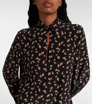 Chloé Floral Silk Chiffon Minidress