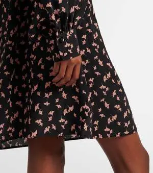 Chloé Floral Silk Chiffon Minidress