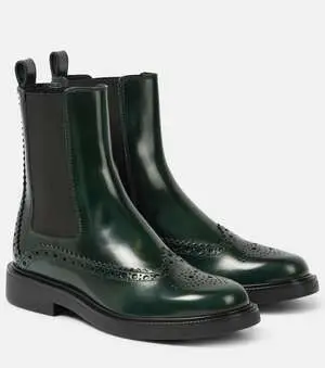 Green Leather Boots