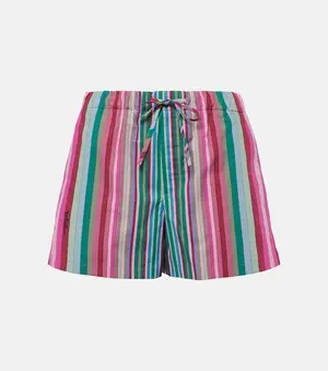 Valentino Garavani Striped Cotton Poplin Shorts