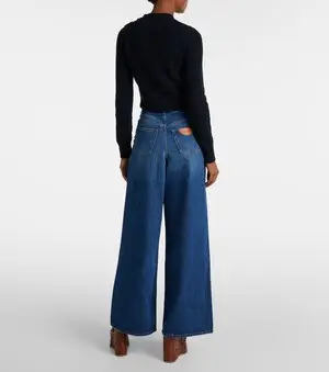 Chloé Cropped Cable-knit Sweater - Blue