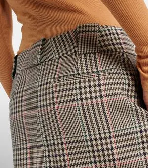 Chloé Checked Wool Miniskirt