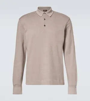 Zegna Cotton Polo Sweater - Neutrals