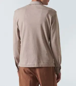 Zegna Cotton Polo Sweater - Neutrals
