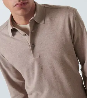 Zegna Cotton Polo Sweater - Neutrals