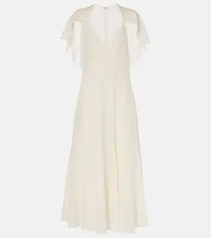Chloé Silk Chiffon Midi Dress