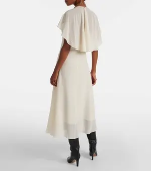 Chloé Silk Chiffon Midi Dress