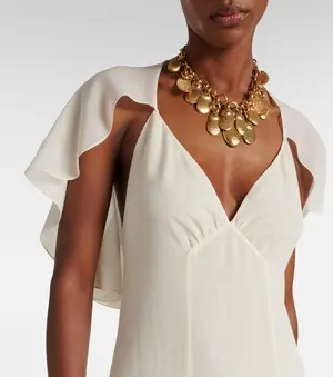 Chloé Silk Chiffon Midi Dress