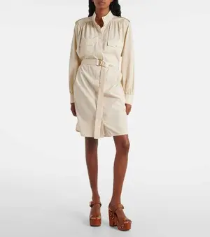 Chloé Belted Cotton Midi Dress