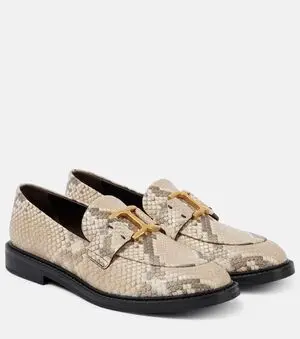 Chloé Marcie Leather Loafers - Beige