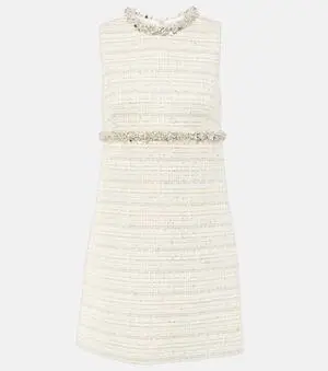 Valentino Garavani Embellished Tweed Minidress