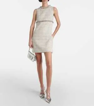 Valentino Garavani Embellished Tweed Minidress