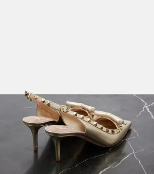 Valentino Garavani Rockstud Bow Slingback Pumps