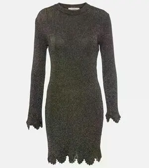 Chloé Scalloped Sweater Dress - Black