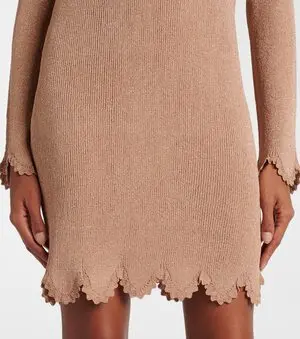 Chloé Scalloped Sweater Dress - Pink