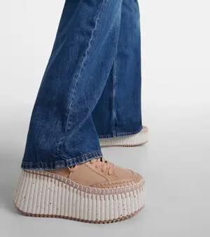 Chloé Nama 80 Wedge Sneakers - Pink