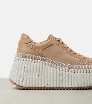 Chloé Nama 80 Wedge Sneakers - Pink