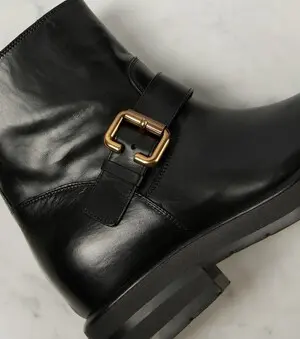 Chloé Coddington Leather Ankle Boots - Black