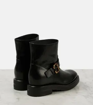 Chloé Coddington Leather Ankle Boots - Black