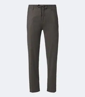Canali Wool Straight Trousers - Beige