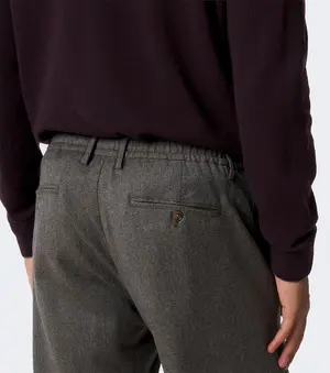 Canali Wool Straight Trousers - Beige
