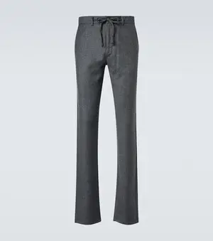 Canali Wool Straight Pants - Grey