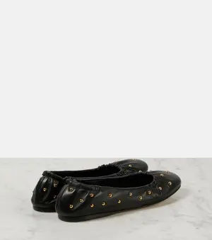 Chloé Eia Studded Leather Ballet Flats