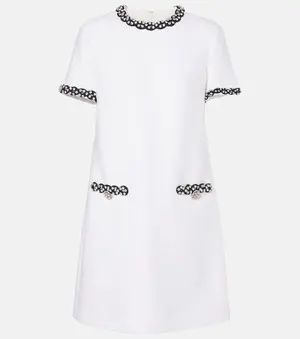 Valentino Garavani Embellished Tweed Minidress