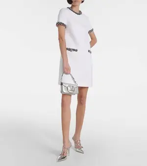 Valentino Garavani Embellished Tweed Minidress