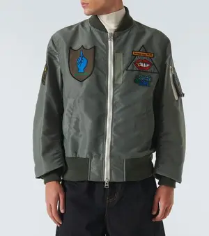 Sacai X Mark Gonzales Appliqué Bomber Jacket
