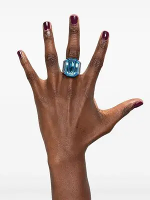 SWAROVSKI Lucent Crystal Cocktail Ring - Blue