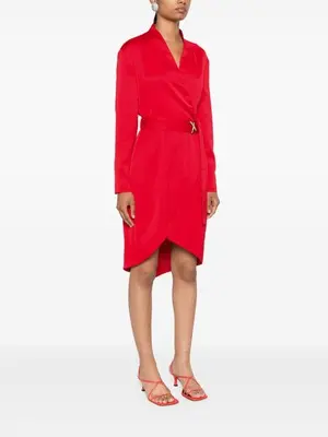 GENNY Belted Wrap Midi Dress
