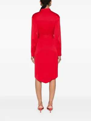 GENNY Belted Wrap Midi Dress