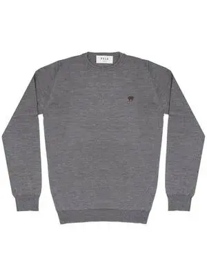 PELO FOUNDATION Dog-appliqué Jumper - Grey