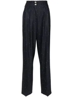 GENNY High-waisted Pinstriped Trousers