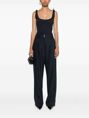 GENNY High-waisted Pinstriped Trousers