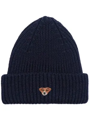 PELO FOUNDATION PELO FOUNDATION Dog-Appliqué Beanie Blue