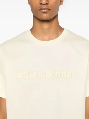 WALES BONNER Logo-patch Cotton T-shirt - Yellow