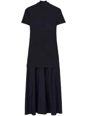 JIL SANDER Layered-design Midi Dress - Blue
