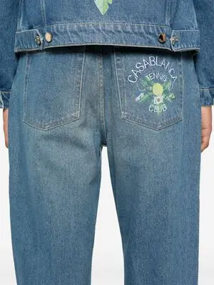 Casablanca Printed Embroidered Jeans