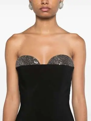 GENNY Sequin-detailed Strapless Midi Dress
