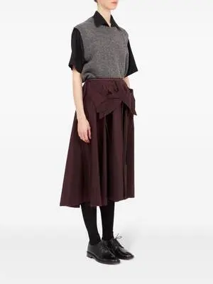 MAISON MARGIELA A-line Midi Skirt - Red