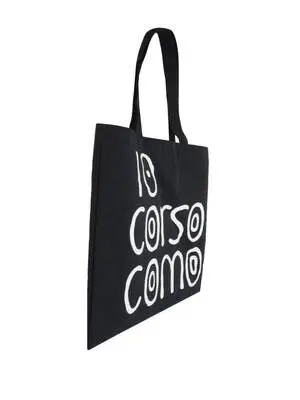 10 CORSO COMO Logo-print Canvas Tote - Black