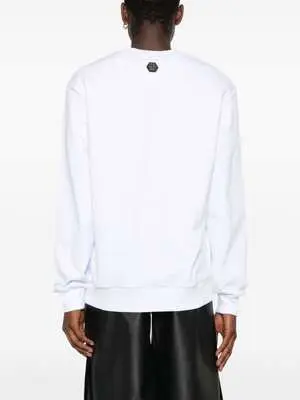 Philipp Plein Gothic Plein Cotton Sweatshirt - White