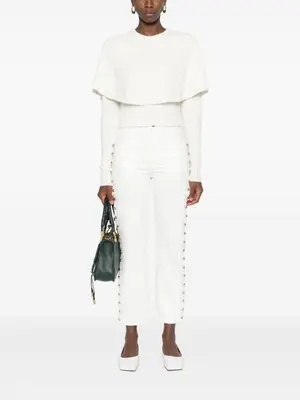 Chloé Scallop-detail Cropped Jeans - Neutrals
